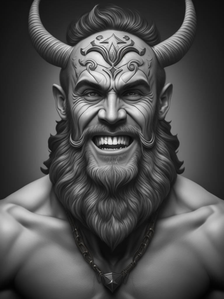 Premium Free ai Images | vector art of gentle and smiling hercules head ...