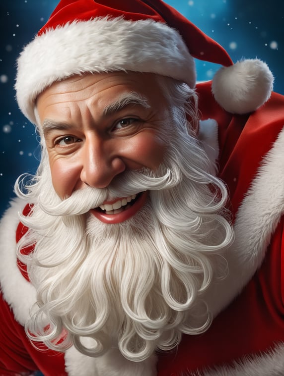 Premium Free ai Images | portrait of santa claus smiling one tooth ...