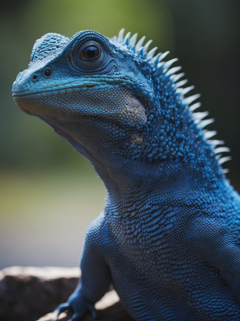 Lumenor AI Image Generation - blue feathered lizard vibrant colors ...