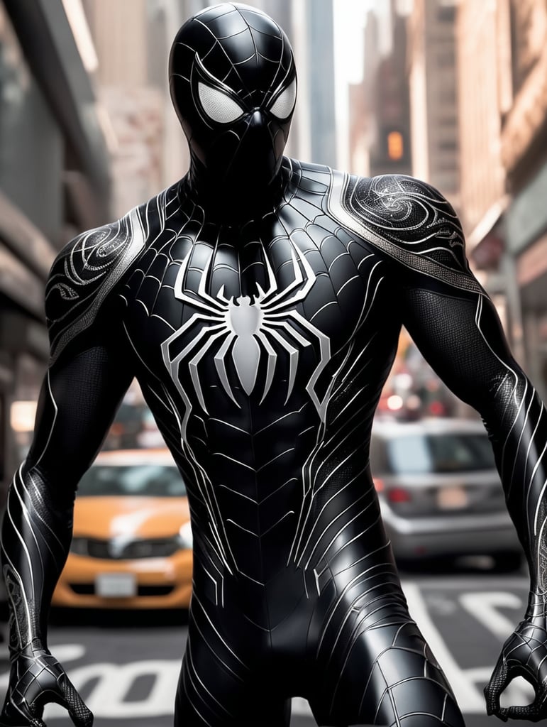 Premium Free ai Images | symbiote spider man suit