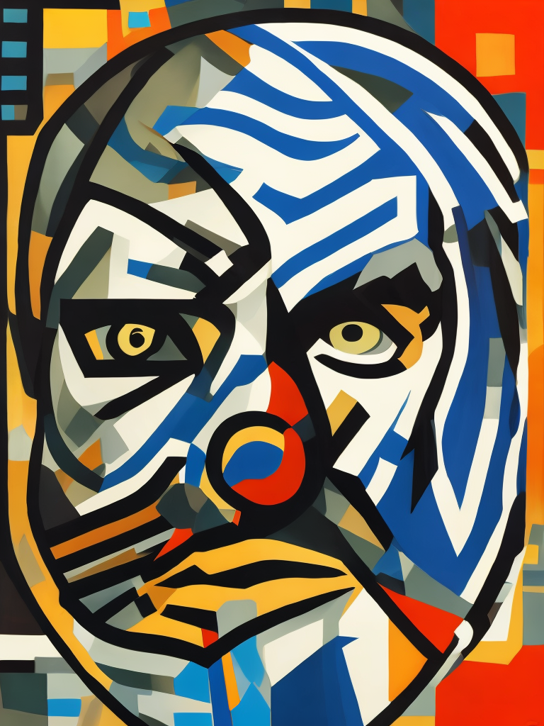 Lumenor AI Image Generation - qr code painted by pablo picasso cubism style