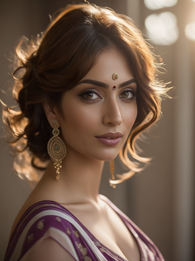 Premium Free Ai Images Young North Indian Girl In Saree Christina