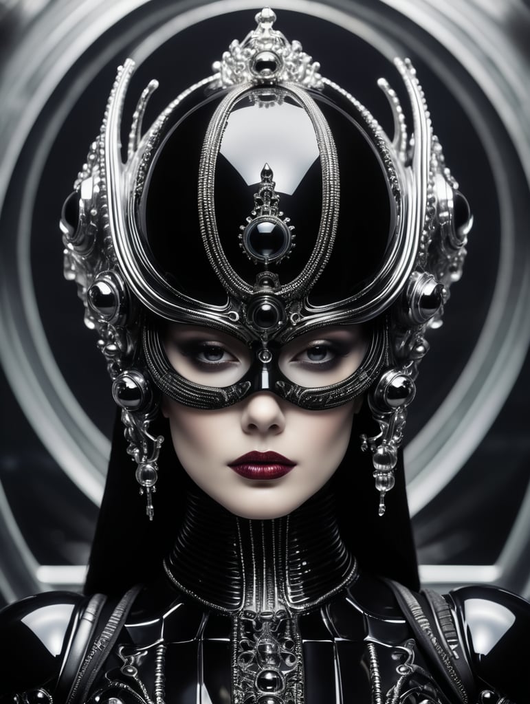 Premium Free ai Images | giger humanoid octoupus king queen with crown ...