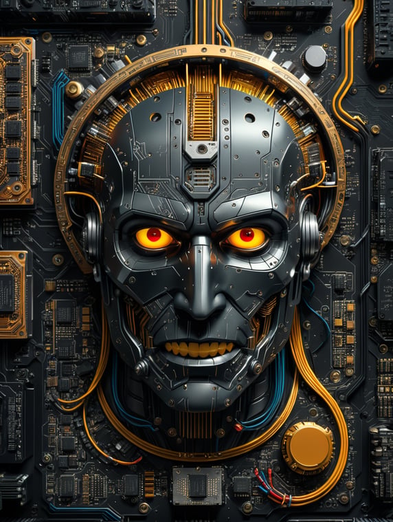 Premium Free ai Images | comic book interpretation of tech circuit ...