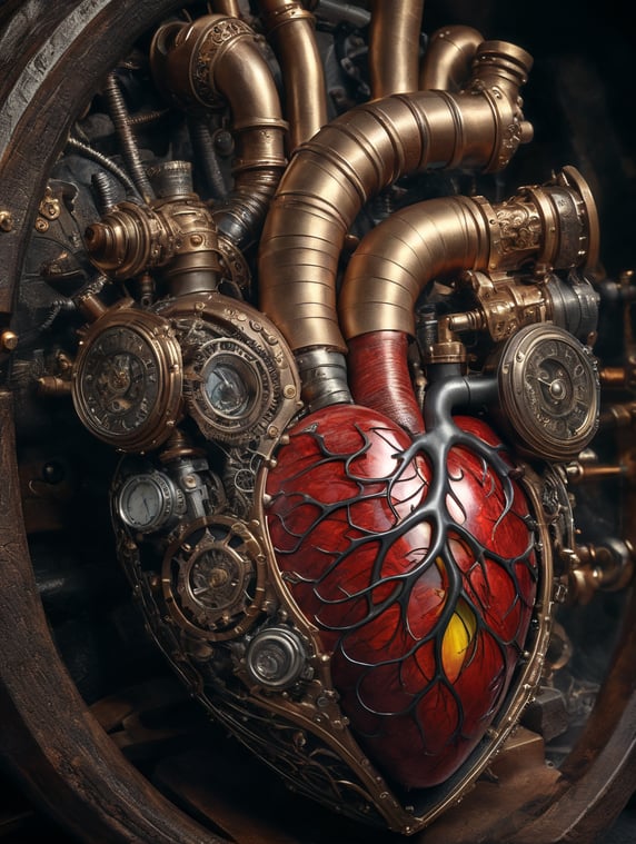 Premium Free ai Images | human heart made by skilled craftsman in ...
