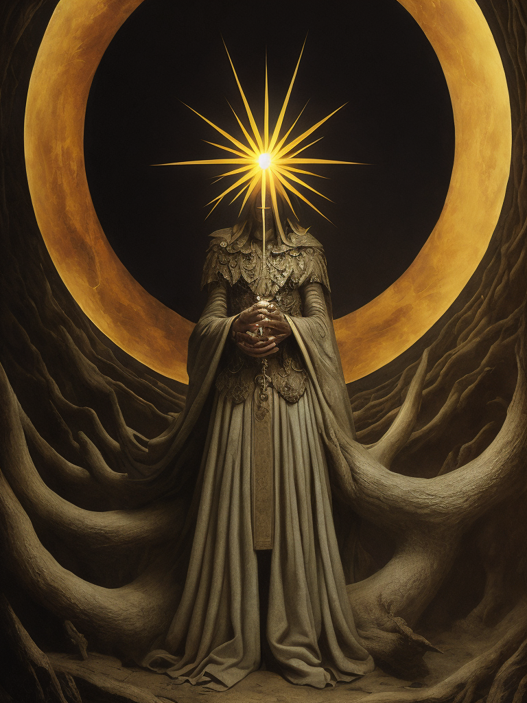 Lumenor AI Image Generation - eldritch sun priest by remedios varo ...