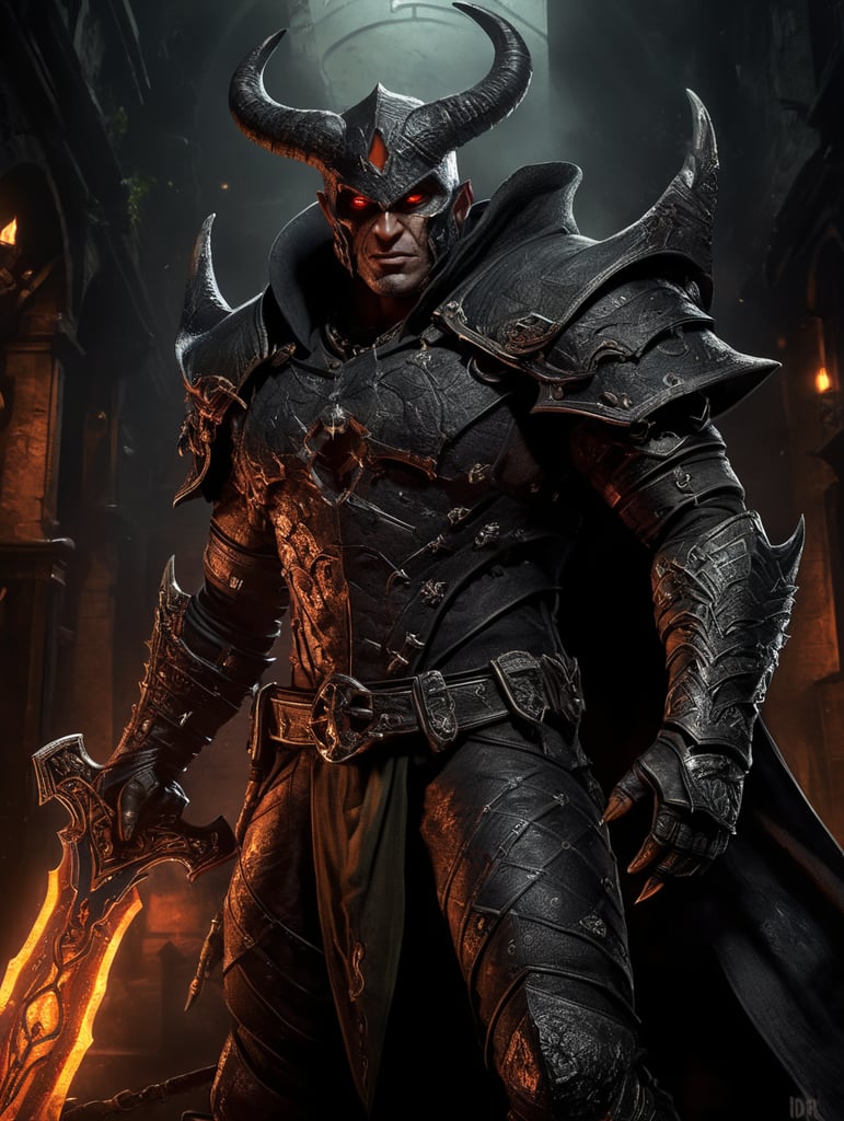 Premium Free ai Images | demon hunter in the style of hyper realistic ...