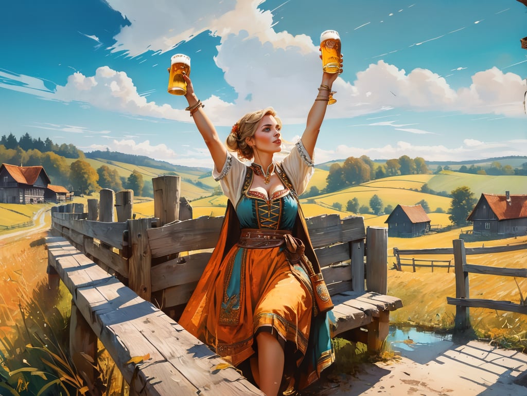 Premium Free ai Images | anglo saxon woman on cute poster art for ...
