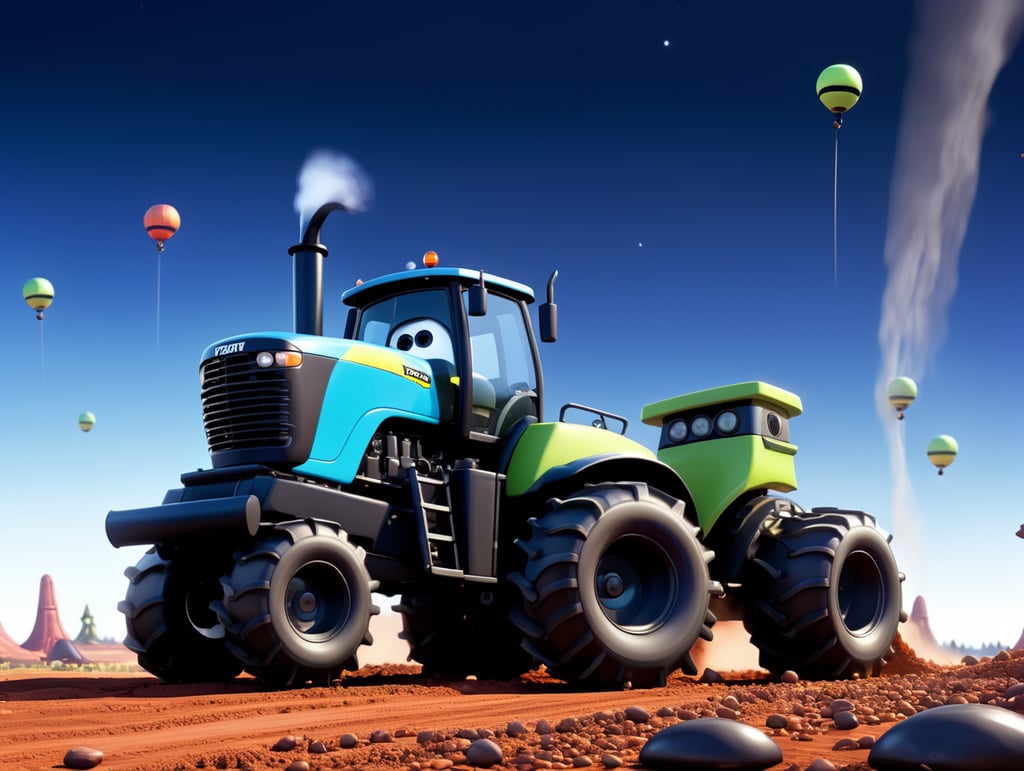 Premium Free ai Images | regular size tracktor plow on way too small ...