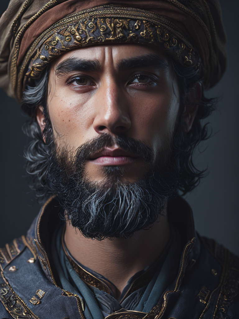 Premium Free ai Images | marco polo portrait oil canvas