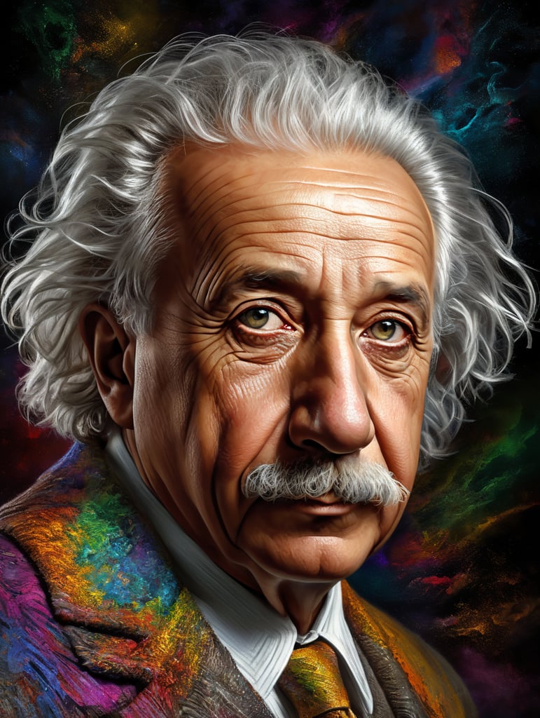 Premium Free ai Images | standing centered portrait of albert einstein ...