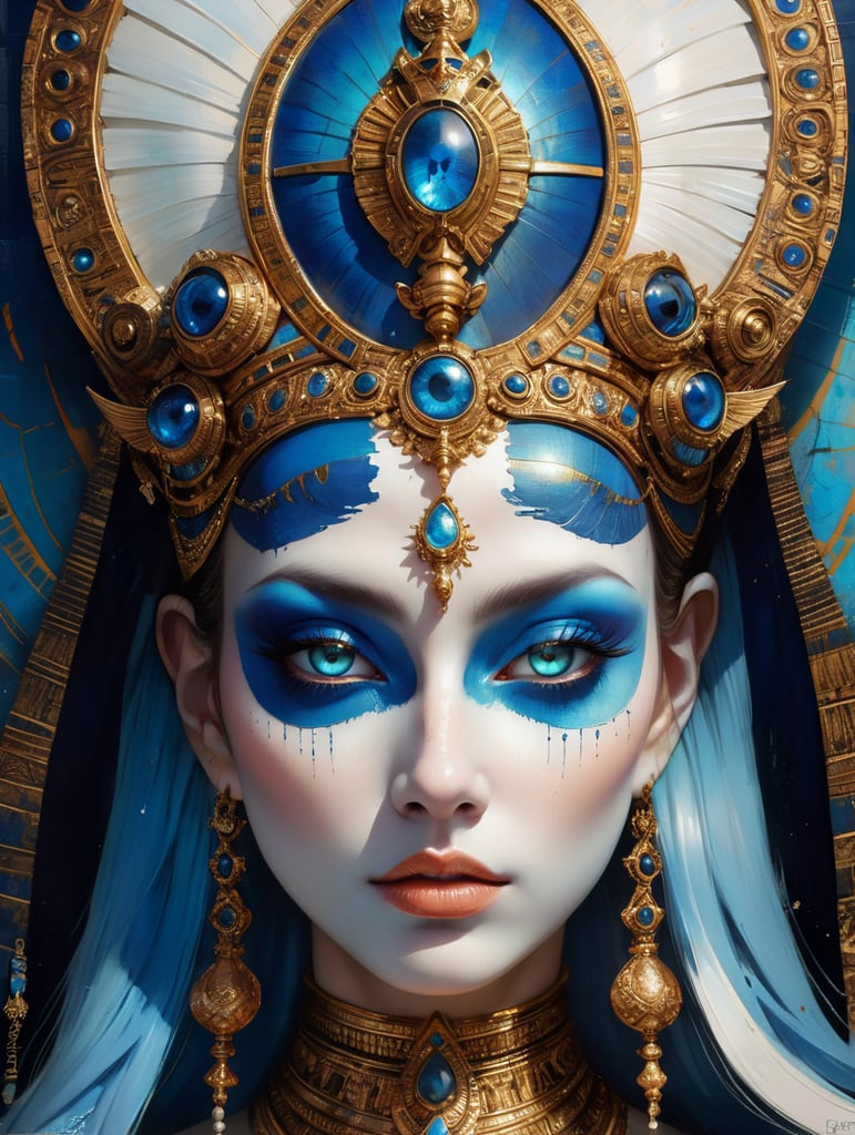 Premium Free ai Images | mythology goddess creature with tutankhamen ...