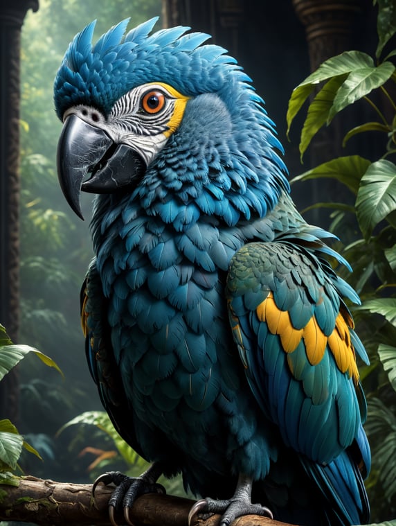 Premium Free ai Images | uma arara azul de lear no estilo pixar disney