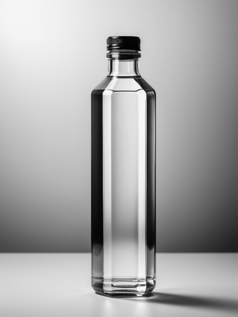 Premium Free ai Images | botella alta minimalista hexagonal de ...