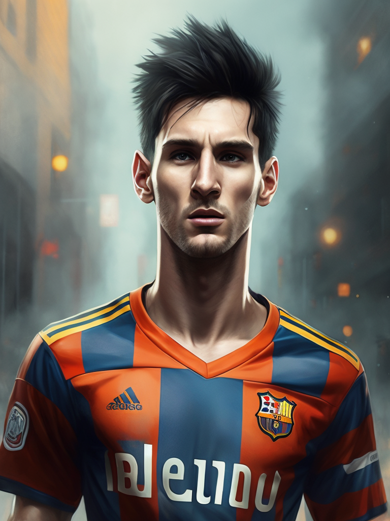 Lumenor AI Image Generation - the year old lionel messi with the blue ...