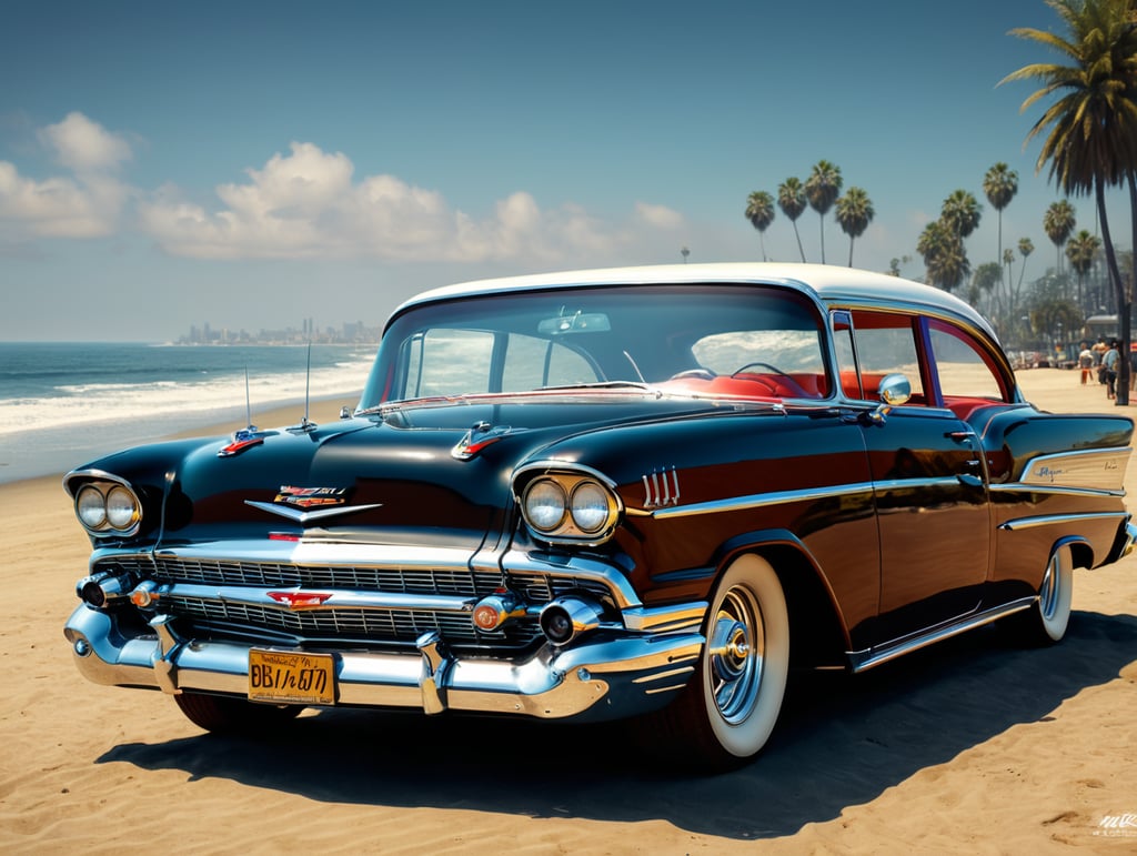 Premium Free ai Images | photorealistic lowrider style chevrolet bel ...