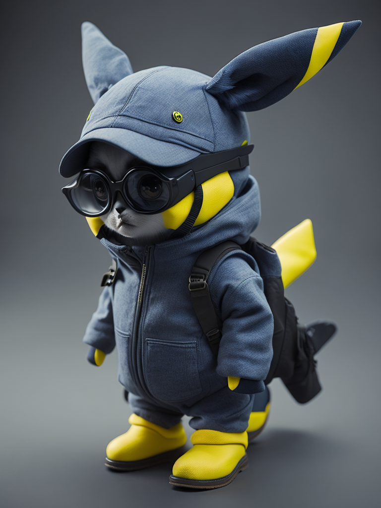 Lumenor AI Image Generation - cute stylish pikachu dressed in stylish ...