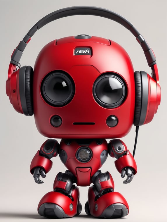 Premium Free ai Images | red robot that works in technology named aiwa ...