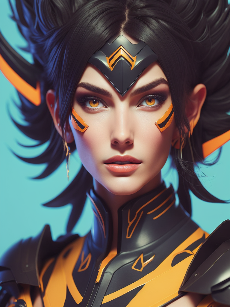 Lumenor AI Image Generation - overwatch character goddess by jimmy marble