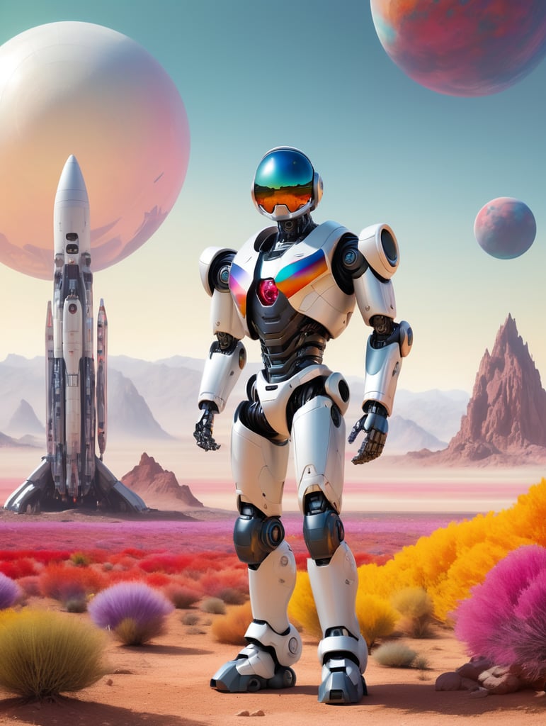 Premium Free ai Images | robot umanoid care seamana cu tom cruise intr ...