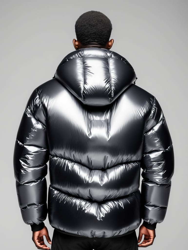 Premium Free ai Images | inflatable white minimalist mans puffer jacket ...
