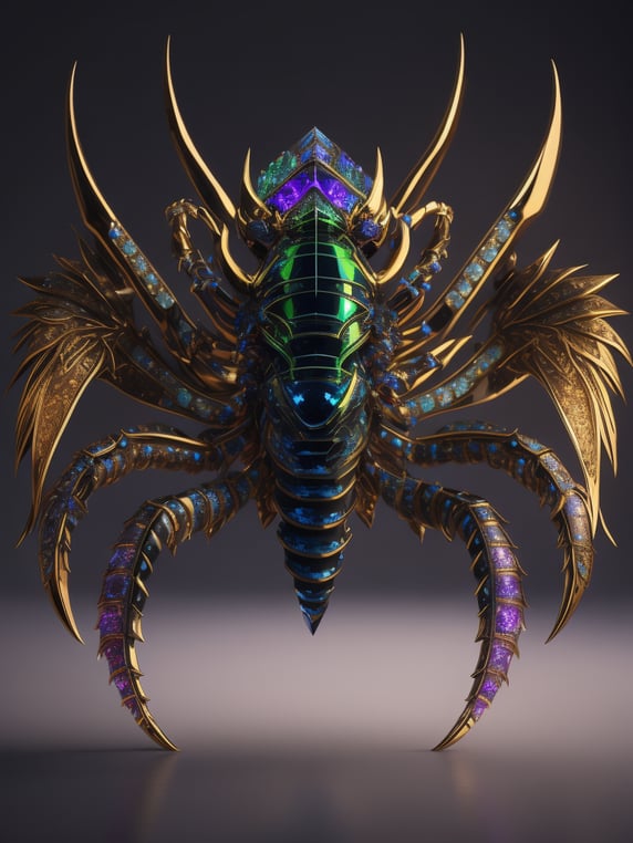 Premium Free ai Images | crystal scorpion in swarovski style vibrant ...