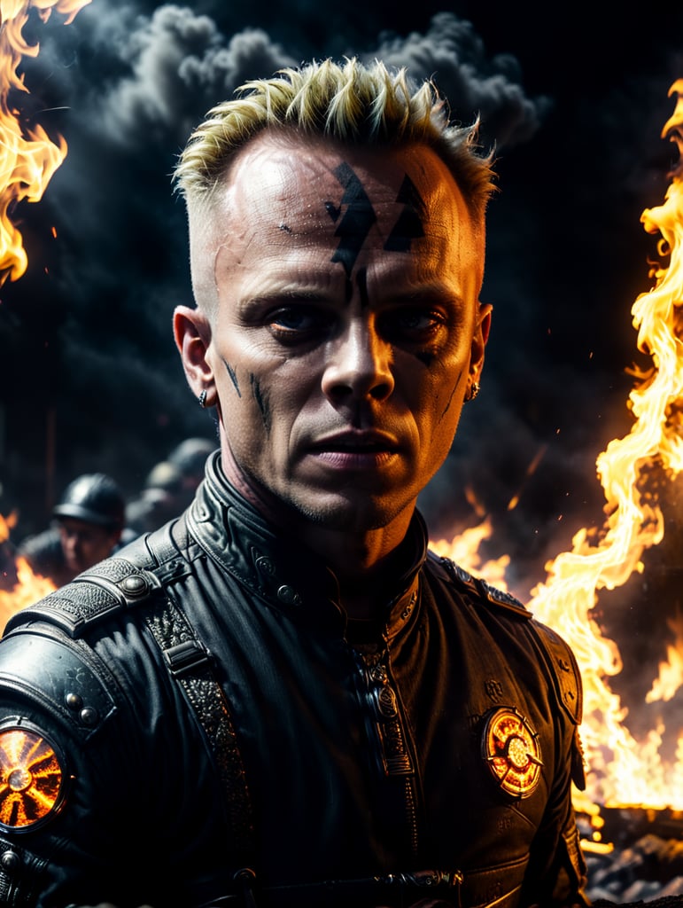Premium Free ai Images | keith flint the prodigy fire starter