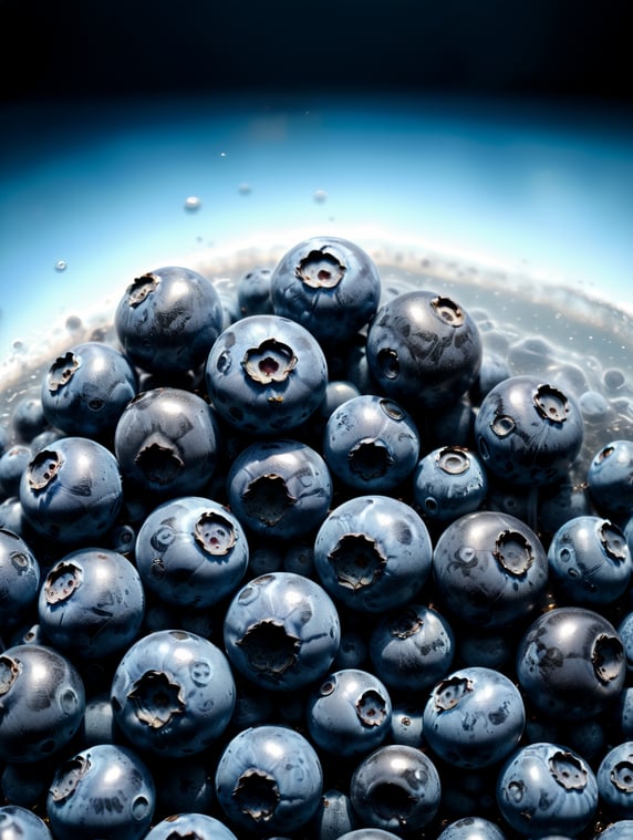 Premium Free ai Images | only blueberries everywhere floating mixed ...