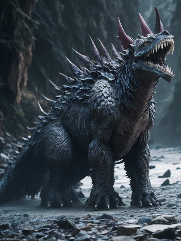 Premium Free ai Images | shimu the very first kaiju and origin of all ...