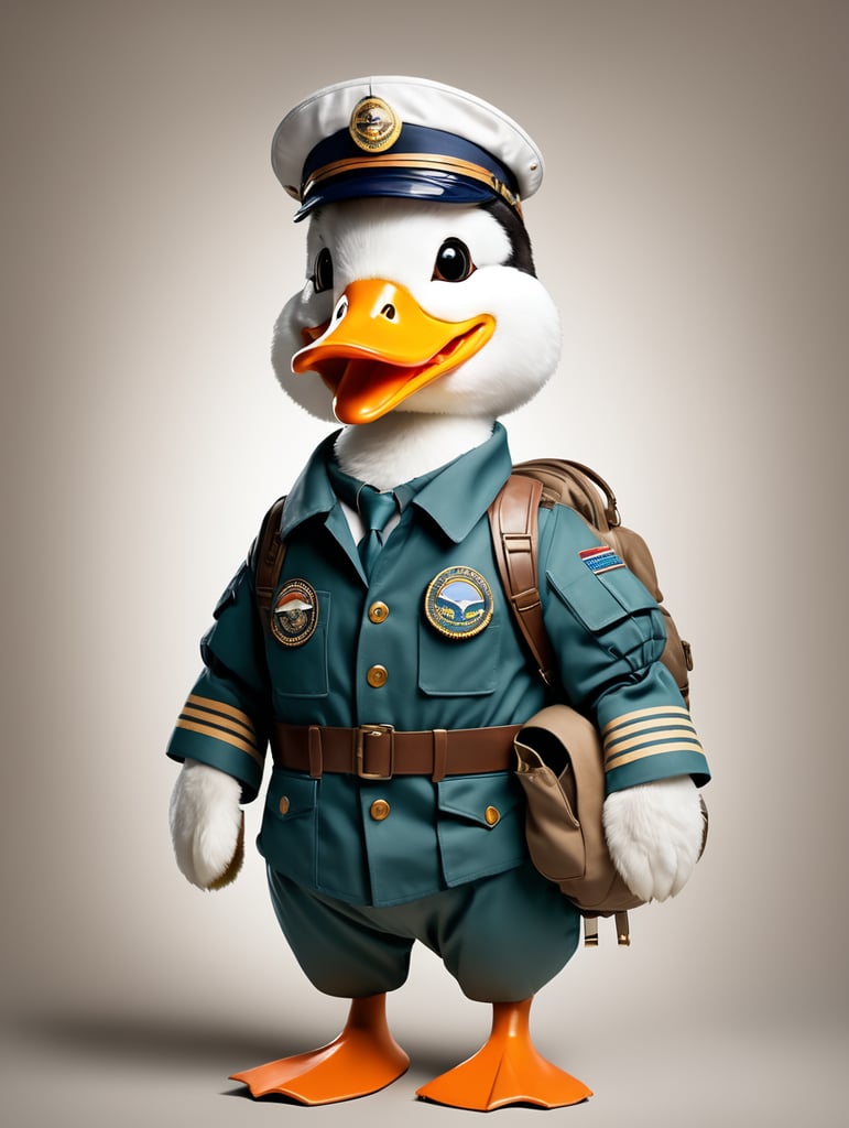 Premium Free ai Images | mallard duck dressed as human commercial ...