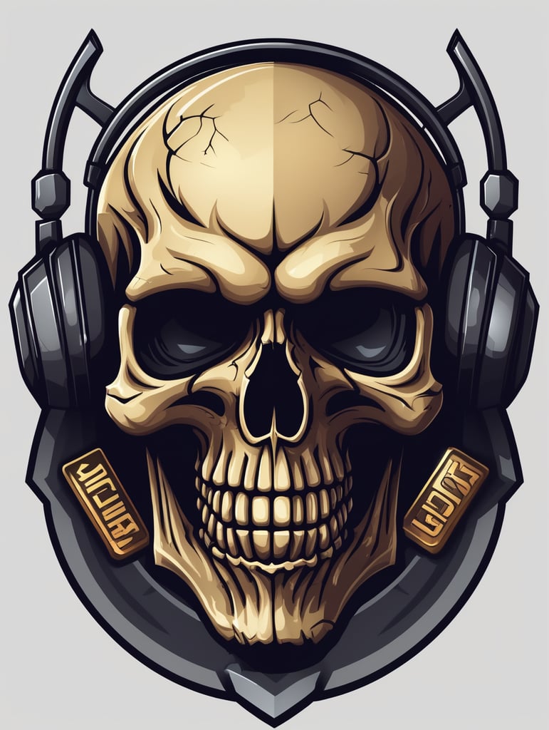 Premium Free ai Images | skull detailed esports gaming logo vector image