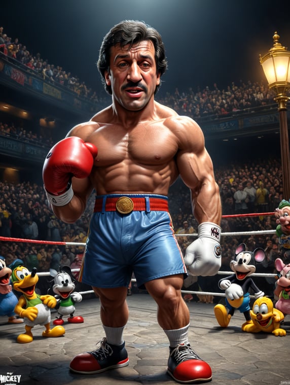 Premium Free ai Images | rocky balboa as cartoon character such as ...