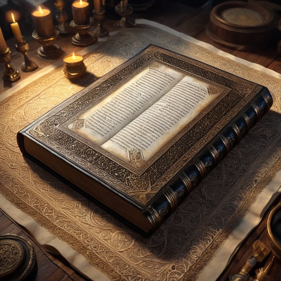 Premium Free ai Images | jewish holy book on holy looking background