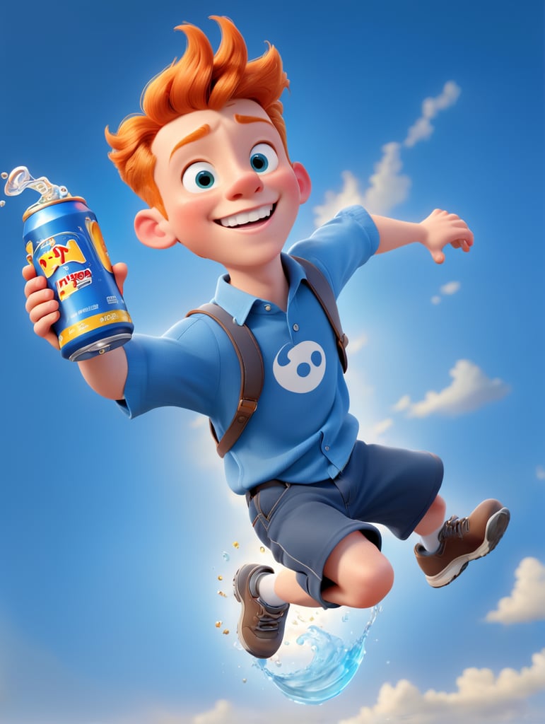 Premium Free ai Images | ginger disney pixar style teen boy with braces ...