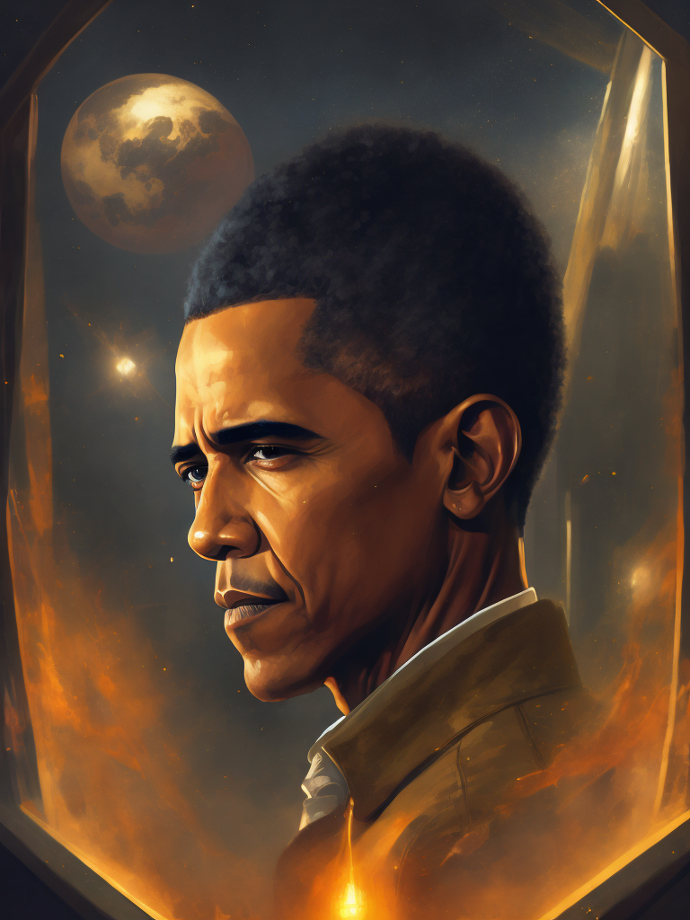 Premium Free ai Images | barack obama hero portrait illustration ...