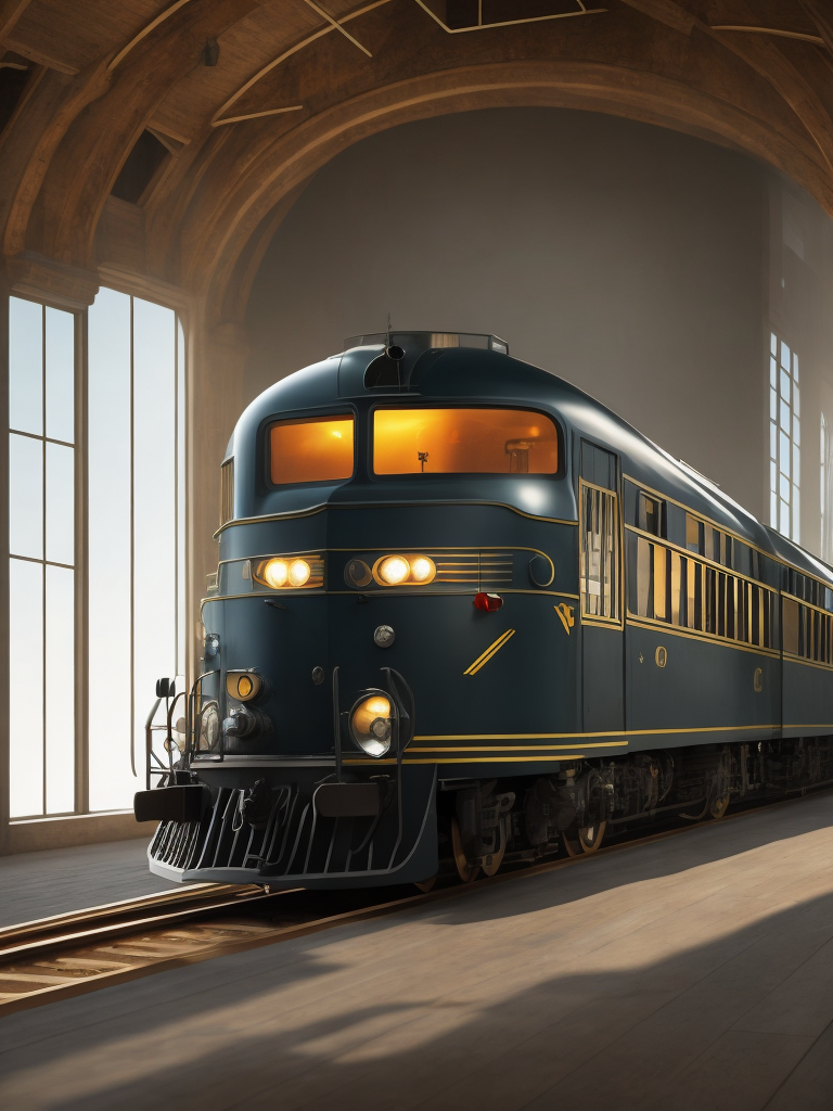 Lumenor AI Image Generation - flat nose train locomotive on wheels art ...