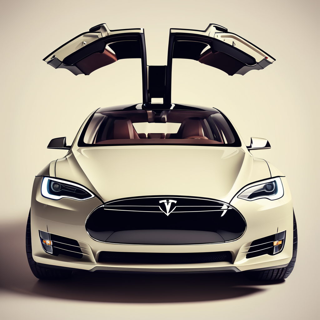 Premium Free ai Images | tesla motors in retro style