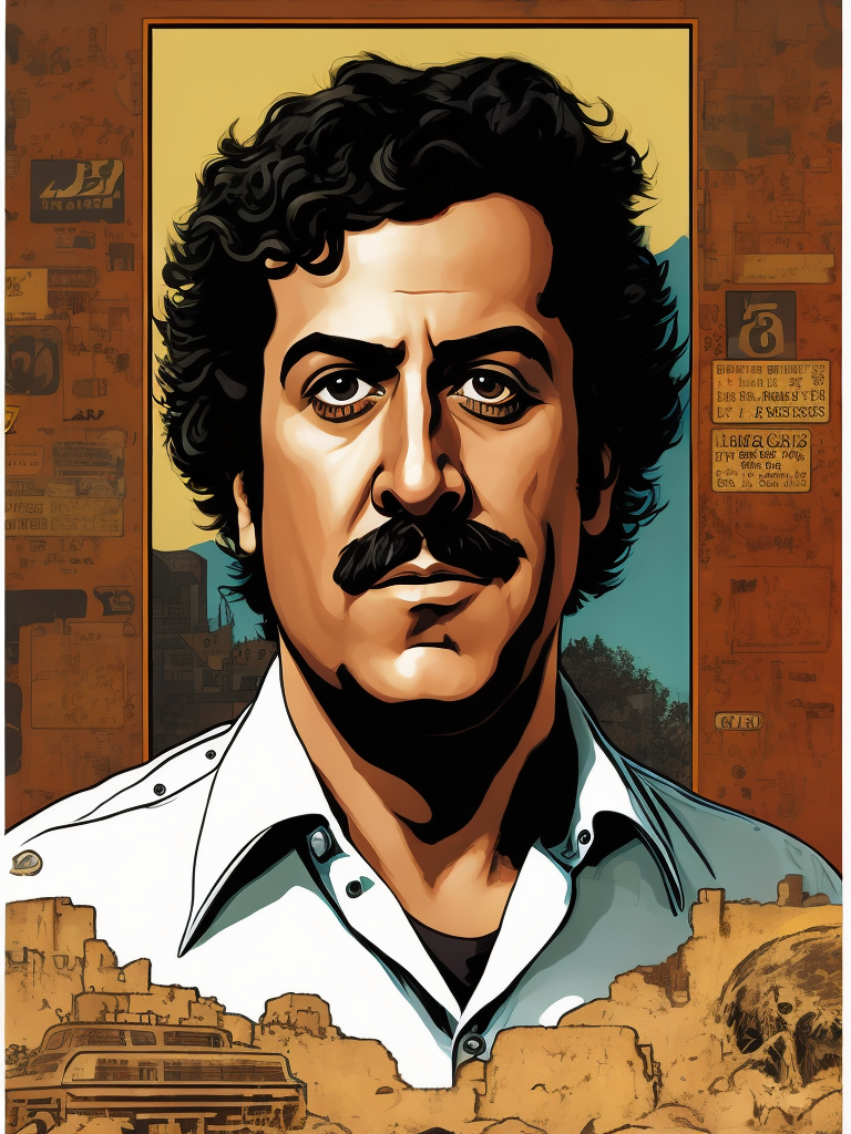 Lumenor AI Image Generation - pablo escobar portrait comic mad magazine ...