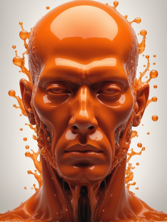 Premium Free ai Images | the human body is enveloped in an orange ...