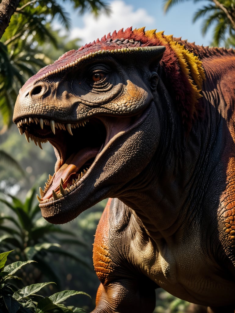Premium Free ai Images | tyrannosaurus rex vibrant colors depth of ...