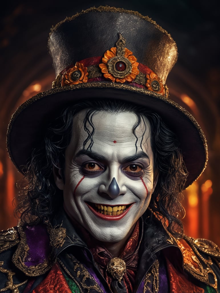 Premium Free ai Images | old michael jackson as creepy evil character ...