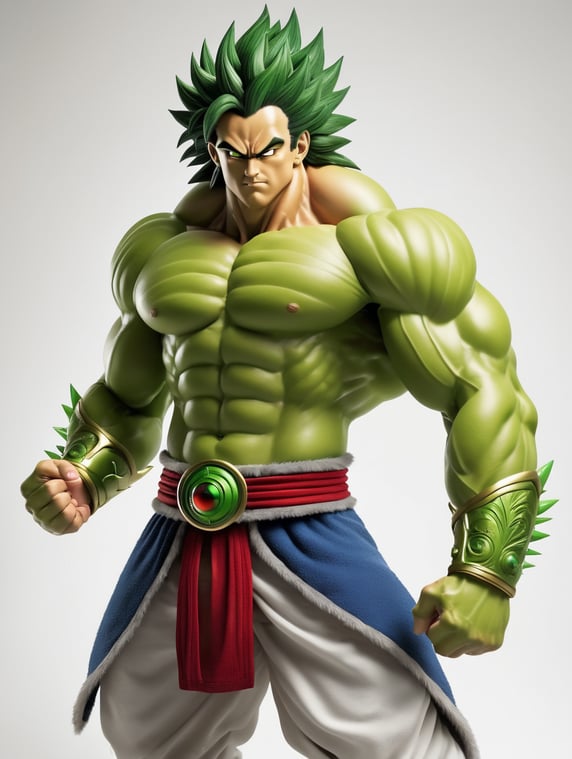 Premium Free ai Images | fullbody of broly dragonball art style for ...