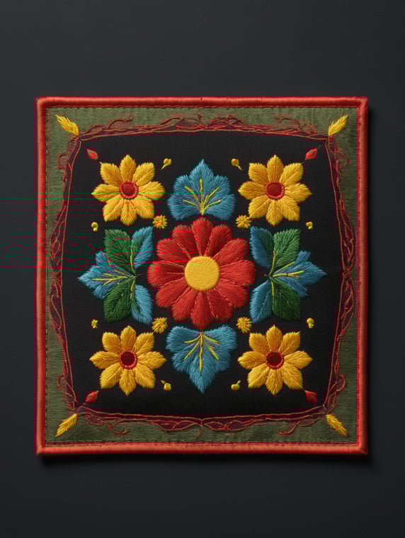 Premium Free ai Images | blank fabric embroidered square patch isolated ...