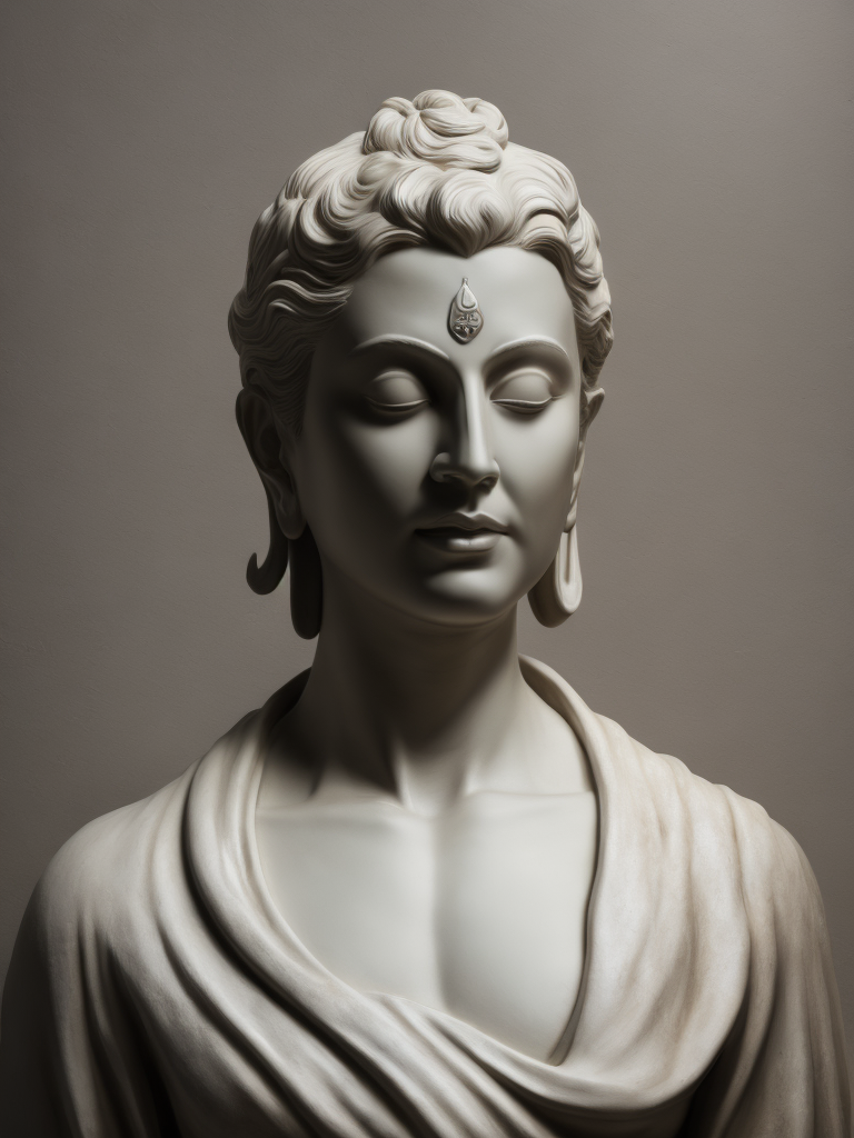 Premium Free ai Images | hyper realistic photograph pristine bust of ...