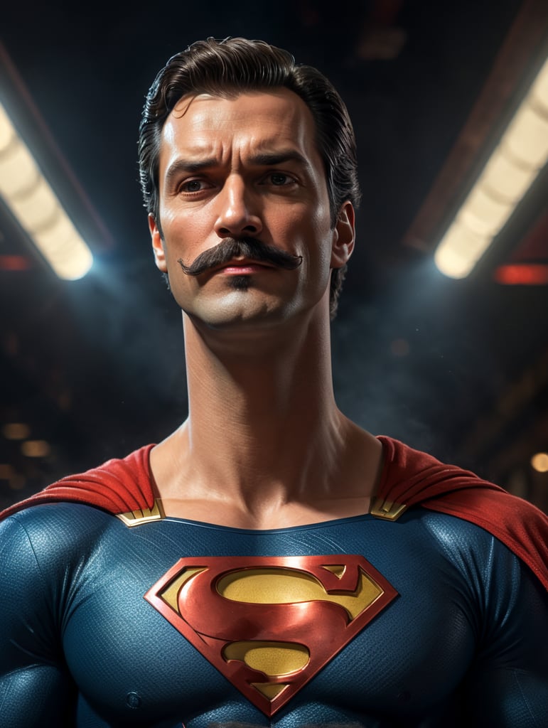 Premium Free ai Images | portrait superman with mario bros clothes and ...