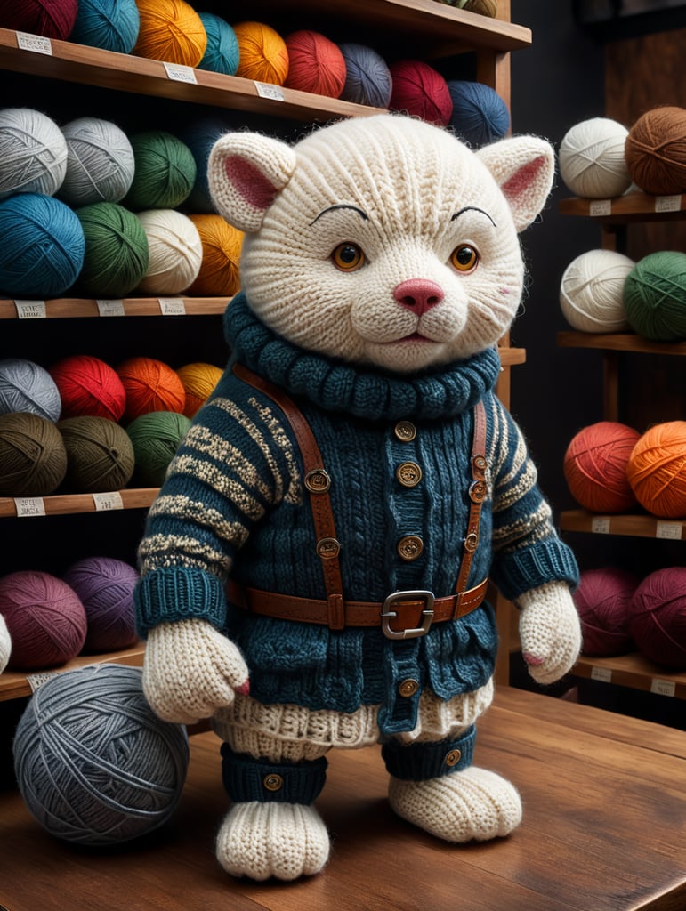 Premium Free ai Images | gerald tommaso delouise knitted complete as ...