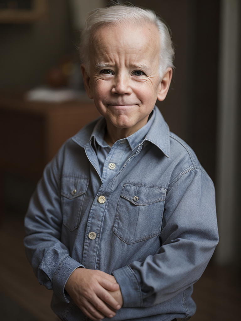 Lumenor AI Image Generation - joe biden as kid