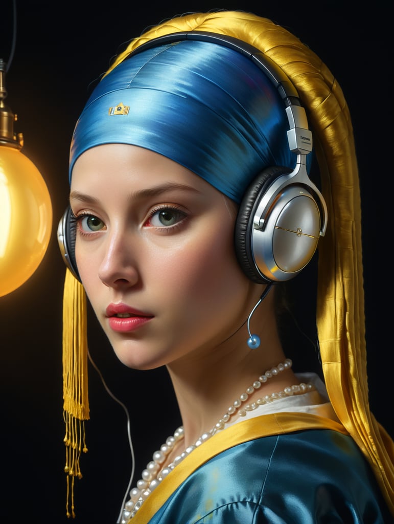 Premium Free ai Images | recreate johannes vermeers classic painting ...