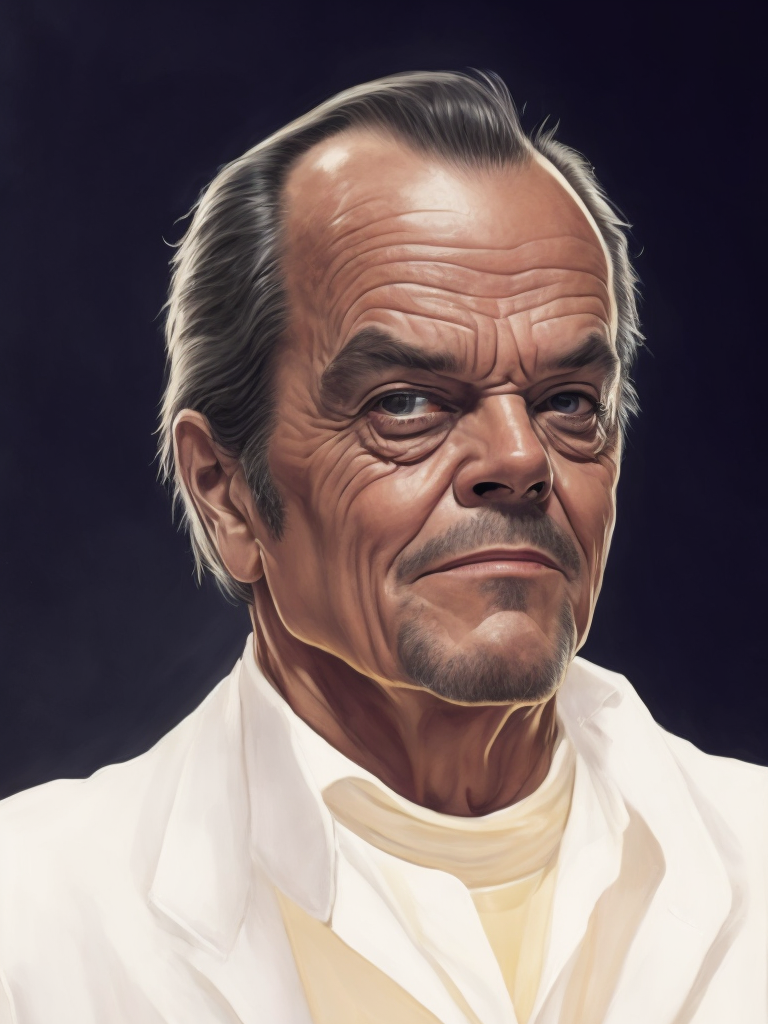Lumenor AI Image Generation - jack nicholson hero portrait illustration ...