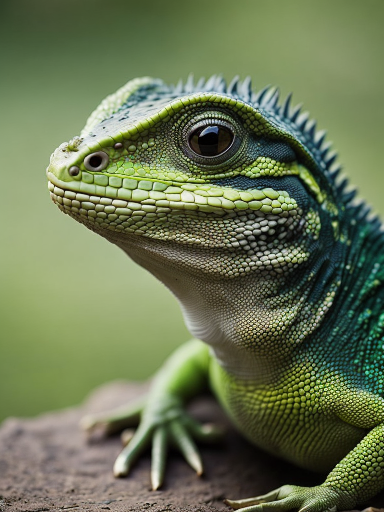 Lumenor AI Image Generation - green feathered lizard vibrant colors ...